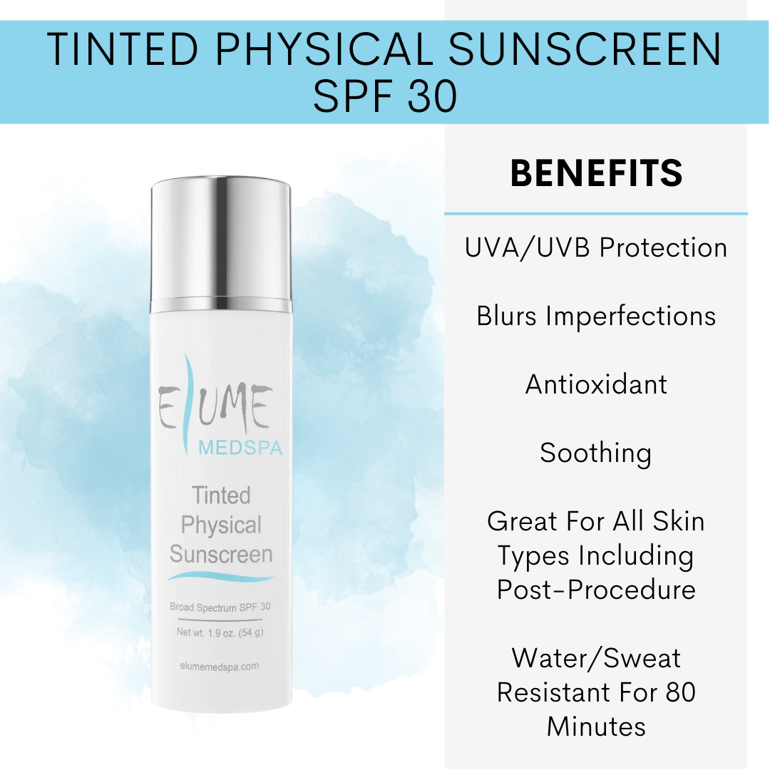 Tinted Physical Sunscreen | UVB Physical Sunscreen | Elume Med Spa